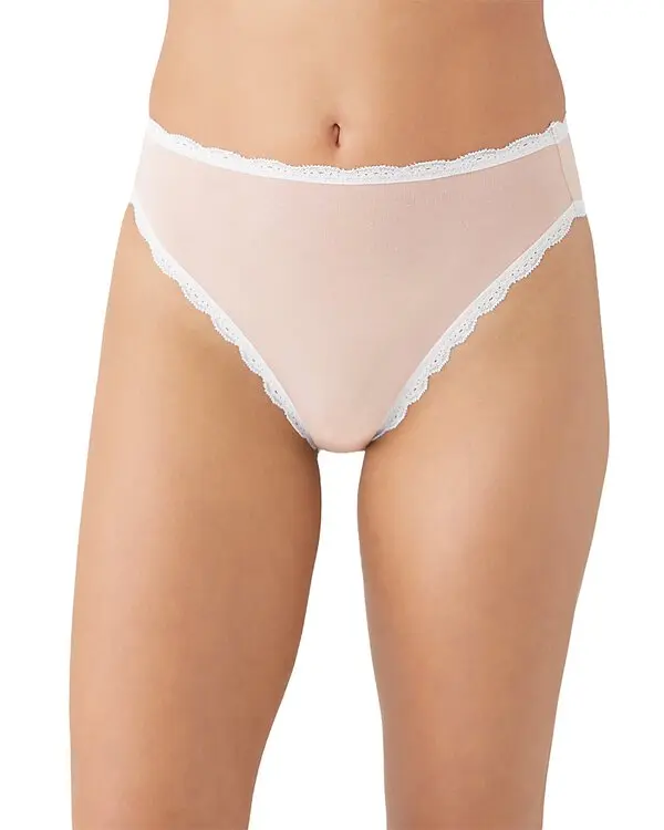 Wacoal B. Tempt'd Inspired Eyelet Hi Leg Briefs - Rose Smoke