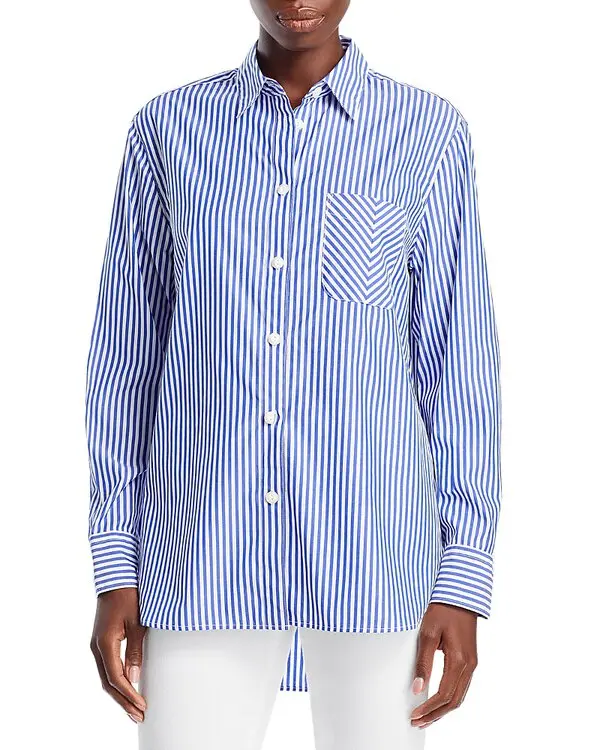 Rag & Bone Icons Maxine Stripe Button-down Shirt - Blustripe