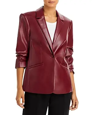 Cinq À Sept Kylie Faux Leather Blazer