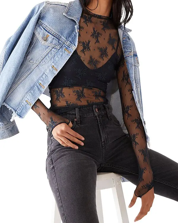 Free People Lady Lux Layering Top - Black