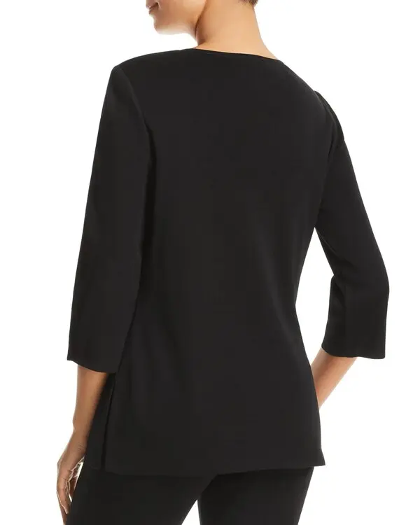 Misook Side-slit Tunic - Black