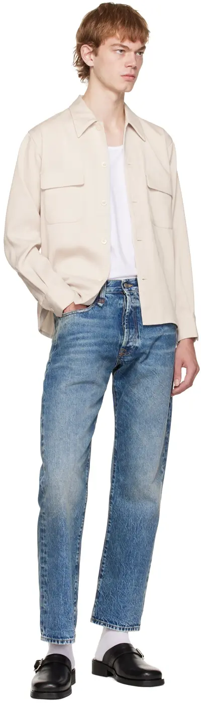 Second / Layer Exclusive Off-White Boulevard Shirt In Ivory
