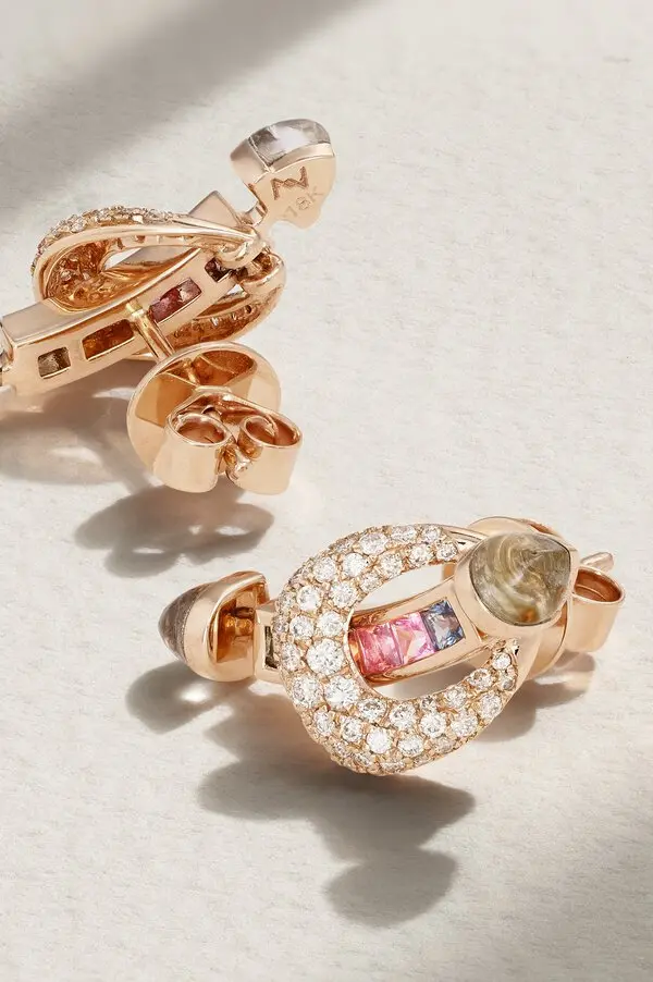 ANANYA Chakra 18-karat Multi-stone Earrings