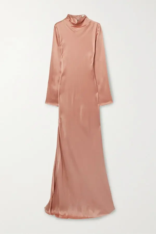 Lapointe Draped Satin Gown