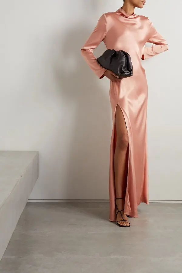 Lapointe Draped Satin Gown