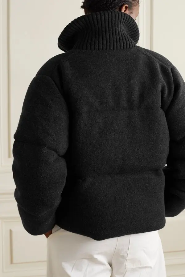 JOSEPH Cropped Quilted Merino Wool Down Jacket