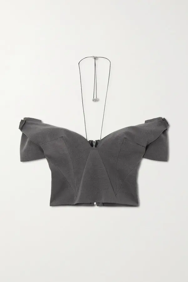 16Arlington Alasia Cropped Off-the-shoulder Top