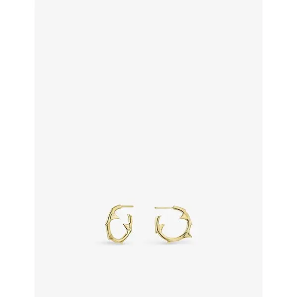 SHAUN LEANE Rose Thorn Hoop Earrings - Yellow Gold Vermeil
