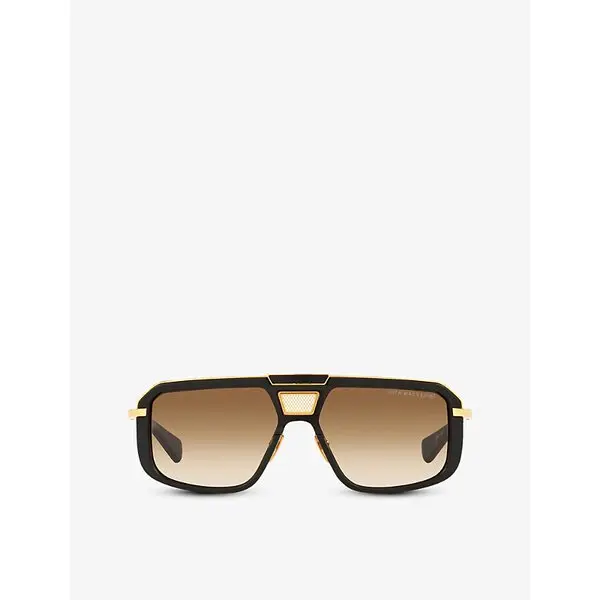 Dita Mach-eight Rectangular Sunglasses - Black