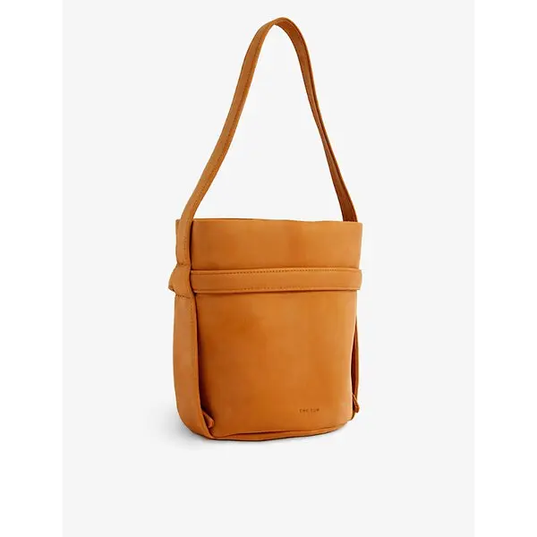THE ROW Leo Mini Suede Bucket Bag - Ginger Shg