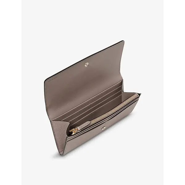 Smythson Panama Branded Large Leather Coin Purse