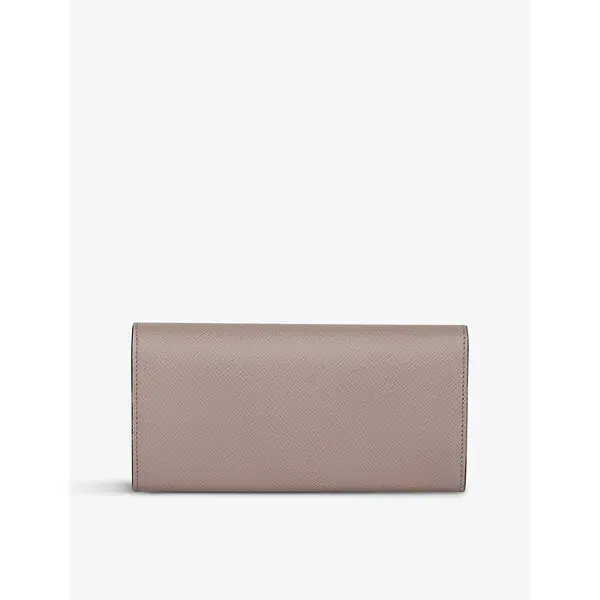 Smythson Panama Branded Large Leather Coin Purse