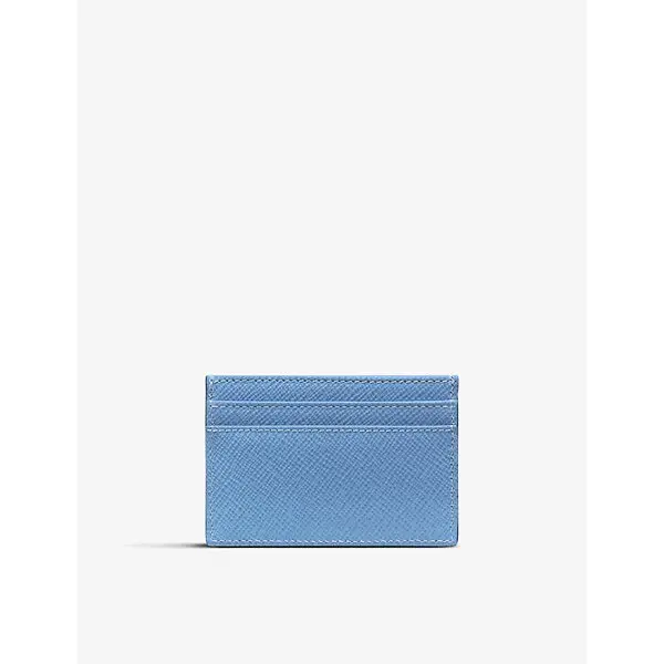 Smythson Panama Croc-embossed Leather Cardholder