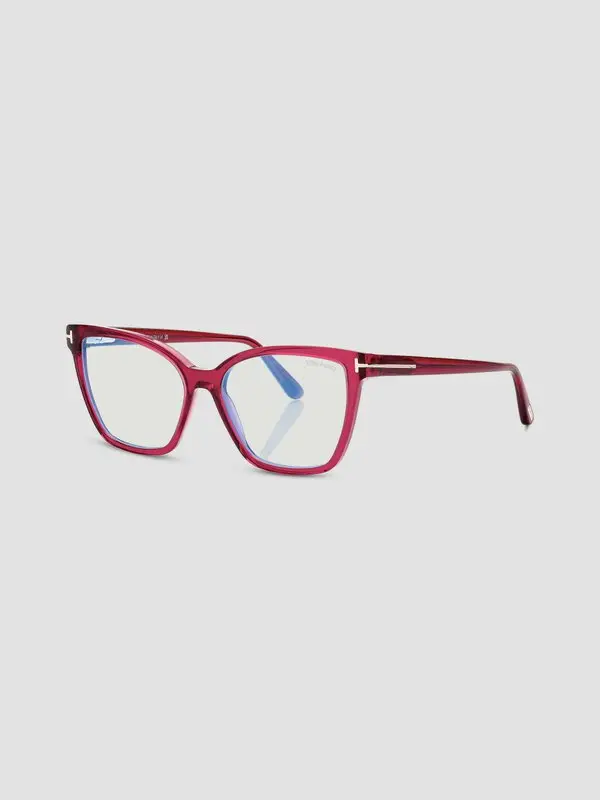 TOM FORD 53mm Cat Eye Blue Block Glasses