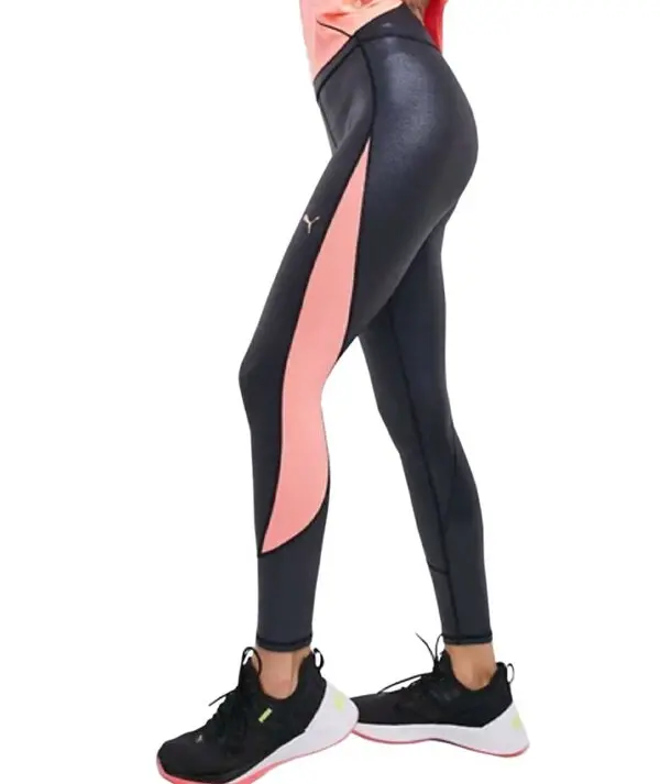 PUMA Training Pearl Mesh Leggings In Peach