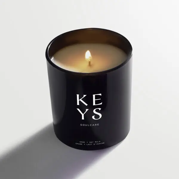 KEYS SOULCARE Sage + Oat Milk Candle Made Vegan & Soy, With Calming Aromatherapy Scent - One-color