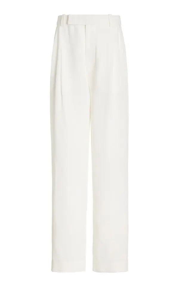 Sir The Label Clemence Pleated Linen-blend Pants
