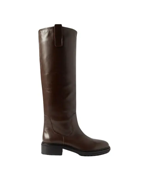 AeydĒ Henry Leather Knee Boots - Brown