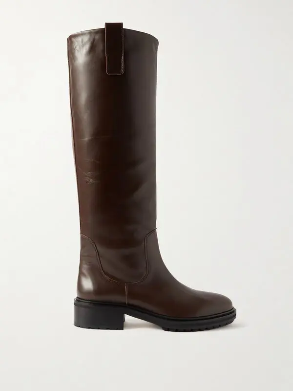 AeydĒ Henry Leather Knee Boots - Brown