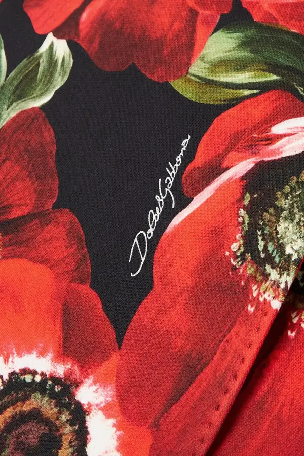 Dolce & Gabbana Double-breasted Floral-print Cady Blazer