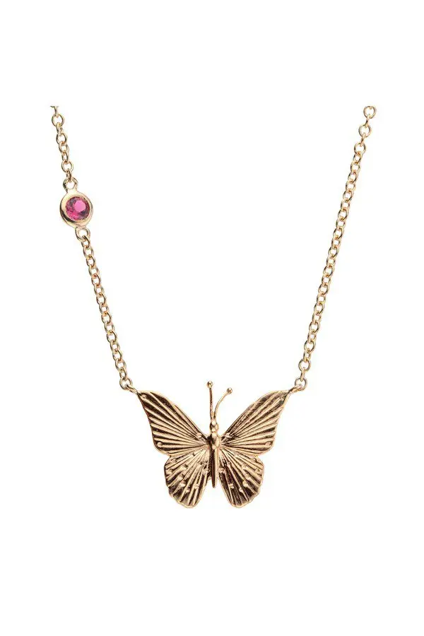 JANE WIN Freedom Butterfly 10k Pendant Necklace - Gold
