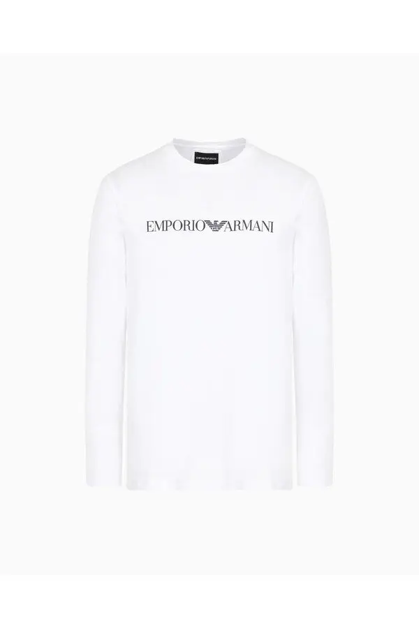 Emporio Armani Pima-jersey Pullover - White