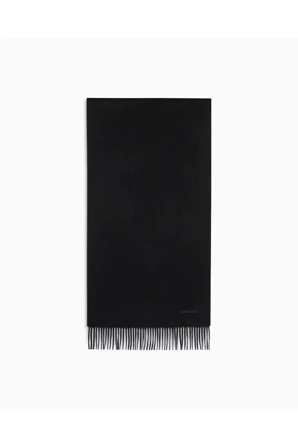 Giorgio Armani Cashmere Stole With Fringing - Black