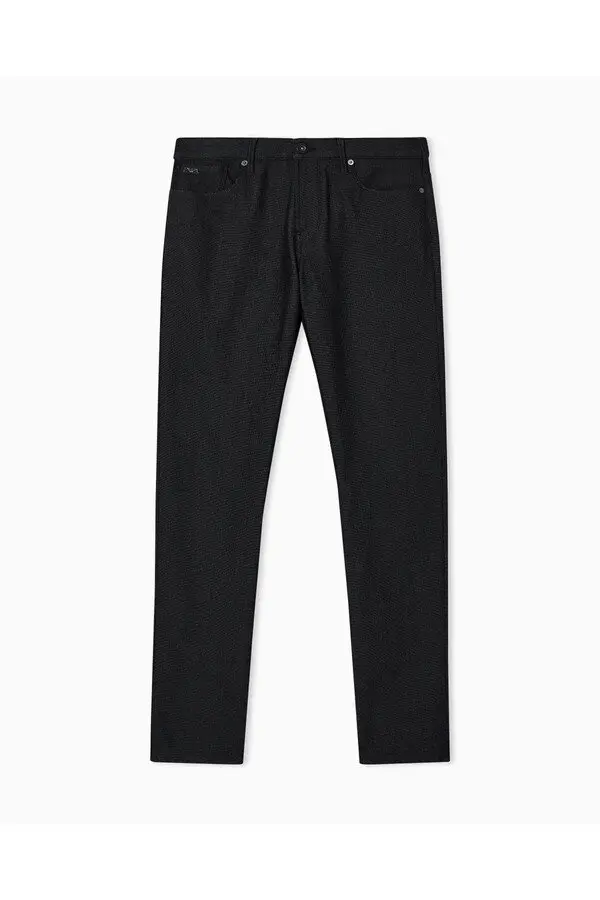 Emporio Armani J06 Slim-fit Trousers - Black