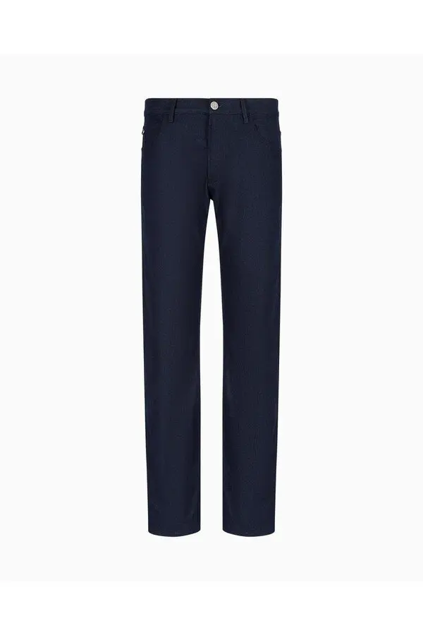Giorgio Armani Regular-fit Five-pocket Stretch Cotton Trousers