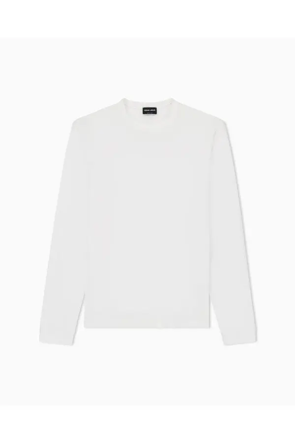 Giorgio Armani Stretch Viscose Jersey Jumper - White