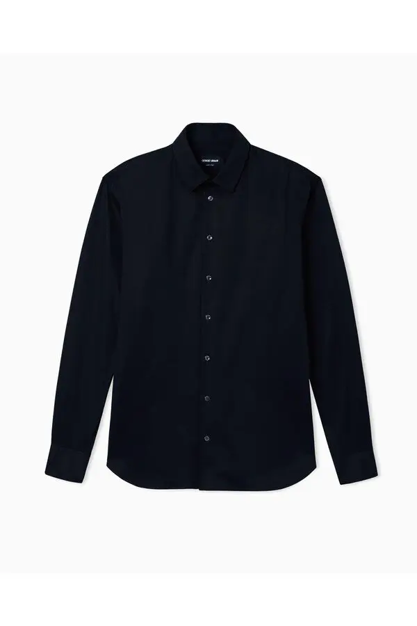 Giorgio Armani Plain-knit Cotton Interlock Shirt