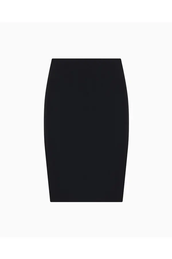 Giorgio Armani Silk Cady Tube Skirt - Blue / Navy