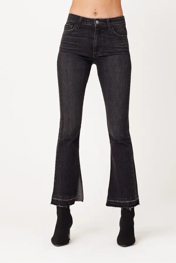 SIWY OUTLET Vicky High-waist Flare Jeans With Inseam Slit