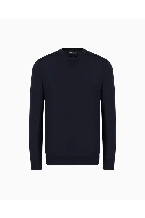 Emporio Armani Lyocell And Wool-blend Jumper