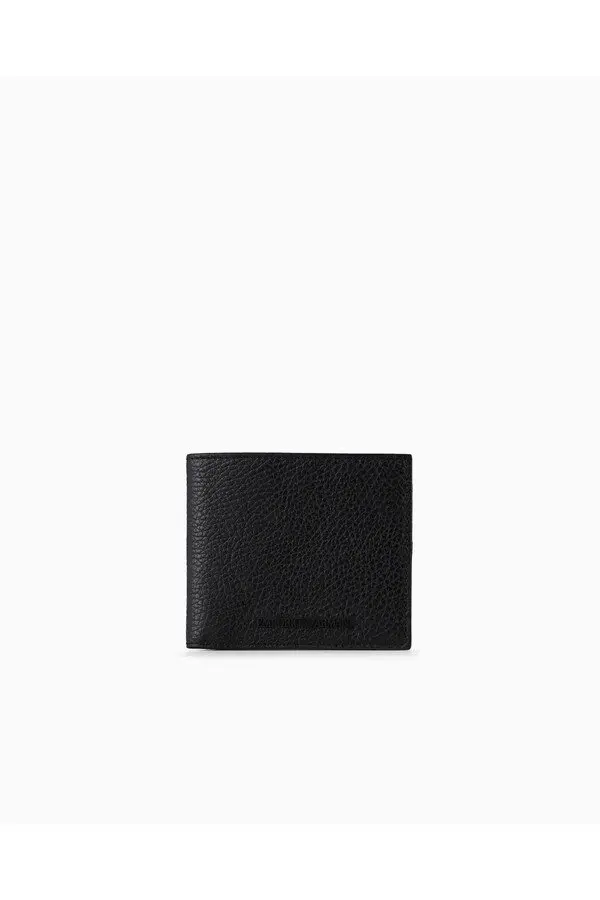 Emporio Armani Tumbled Leather Wallet - Black