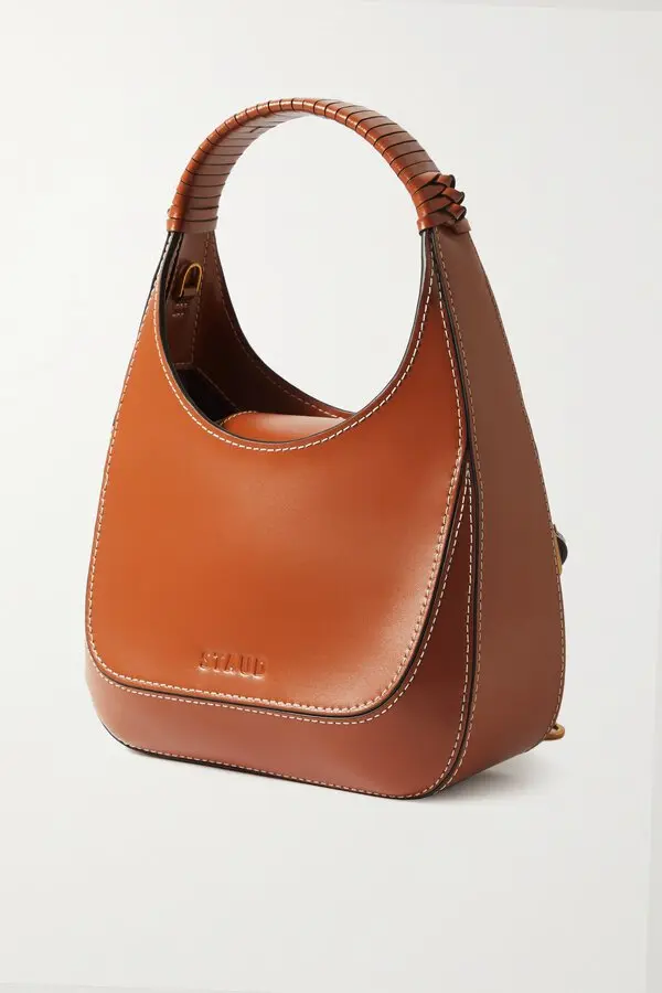 Staud Mick Paneled Leather Shoulder Bag