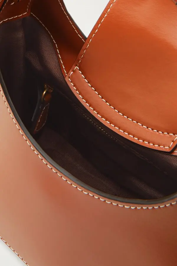 Staud Mick Paneled Leather Shoulder Bag