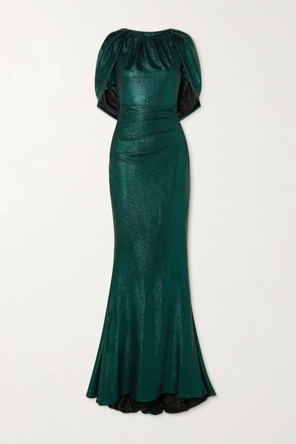 Talbot Runhof Metallic Stretch-jersey Gown