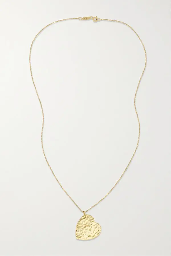 JENNIFER MEYER Large Hammered Heart 18-karat Pendant Necklace