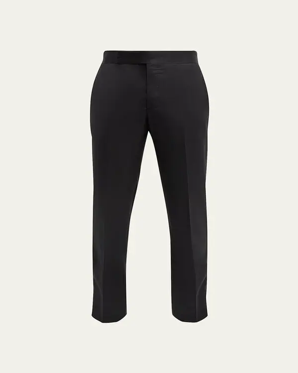 Giorgio Armani Tonal Wool-blend Tuxedo Pants