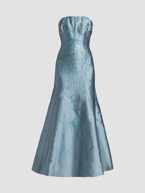 Rene Ruiz Collection Strapless Jacquard Mermaid Gown