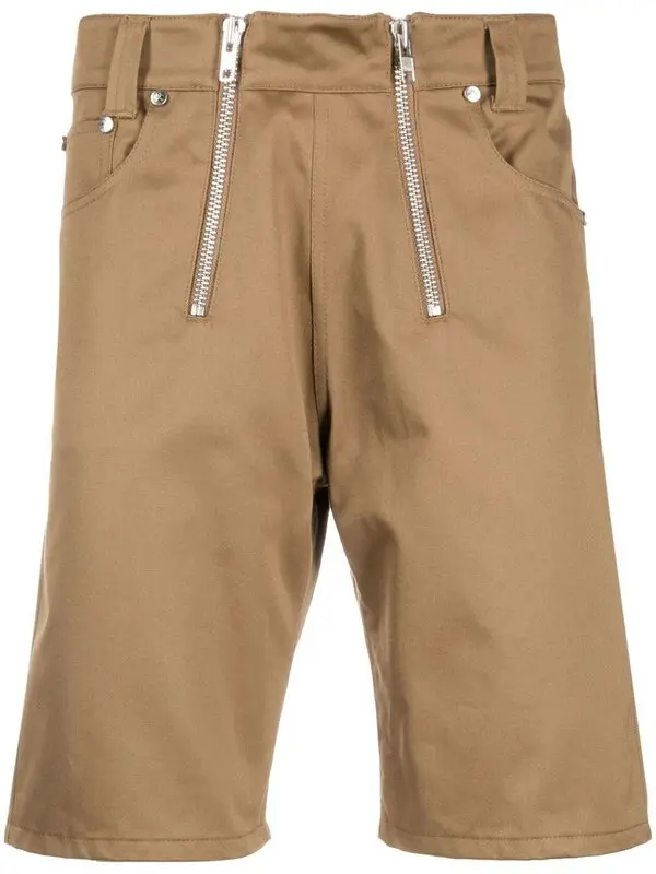 GMBH Double-zip Bermuda Shorts - Brown