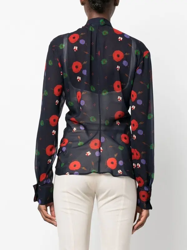 Dsquared2 Floral Print Long-sleeved Shirt