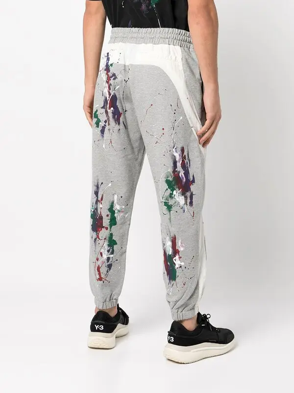 MOSTLY HEARD RARELY SEEN Paint-splattered Tapered Joggers - Grey