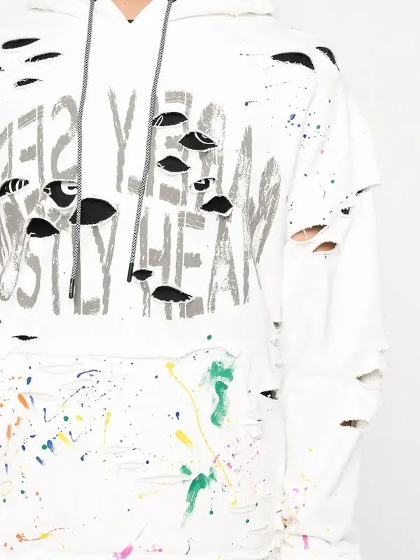 MOSTLY HEARD RARELY SEEN Paint-splattered Hoodie