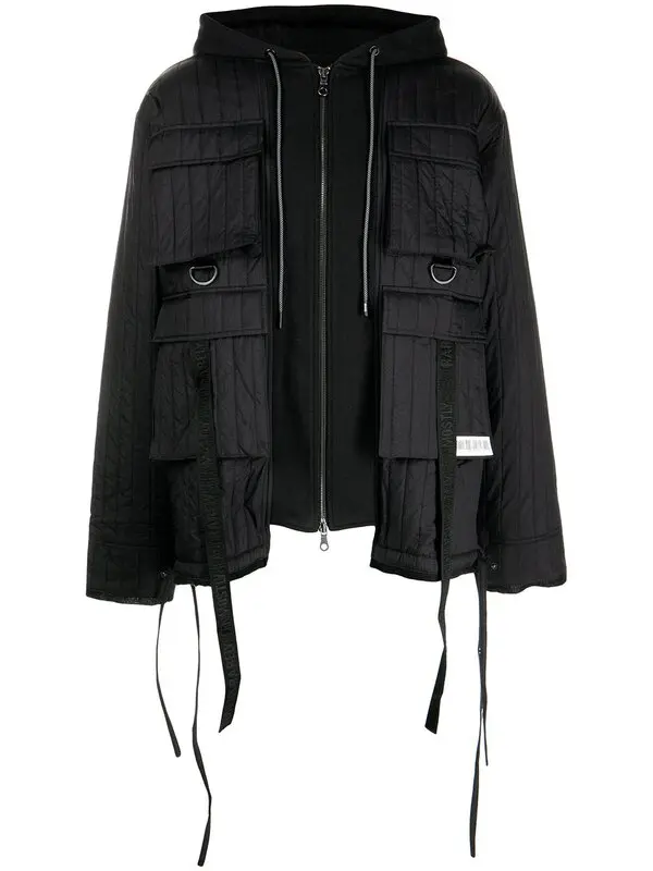 MOSTLY HEARD RARELY SEEN Quilted Cargo-pocket Hooded Jacket