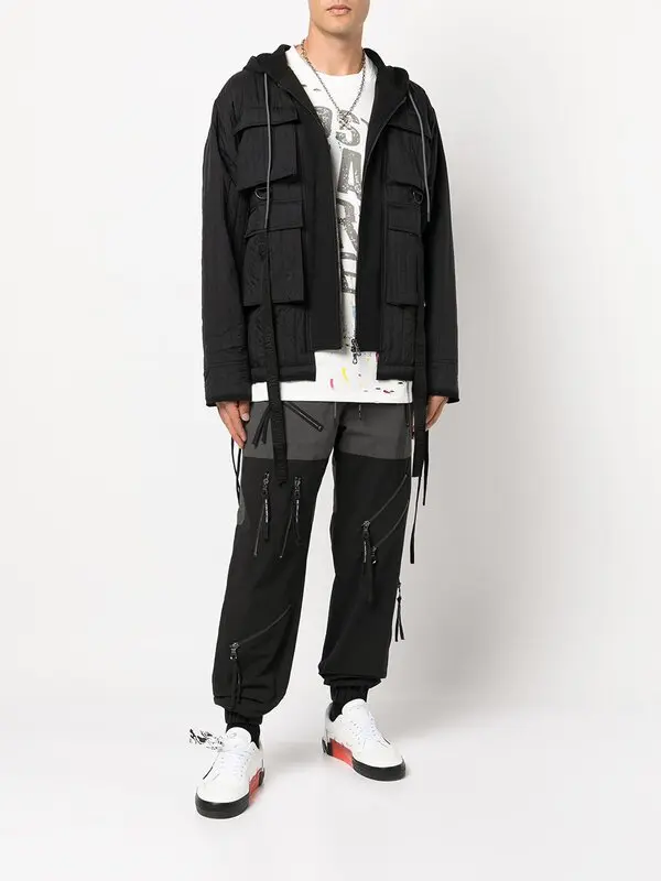 MOSTLY HEARD RARELY SEEN Quilted Cargo-pocket Hooded Jacket
