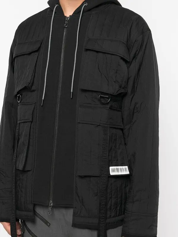 MOSTLY HEARD RARELY SEEN Quilted Cargo-pocket Hooded Jacket