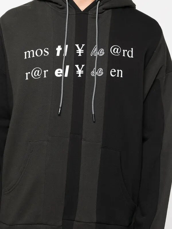 MOSTLY HEARD RARELY SEEN Symbol-text Pullover Hoodie