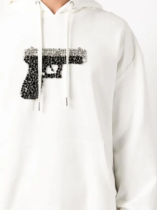 GOD'S MASTERFUL CHILDREN Crystal-embellished Hoodie - White